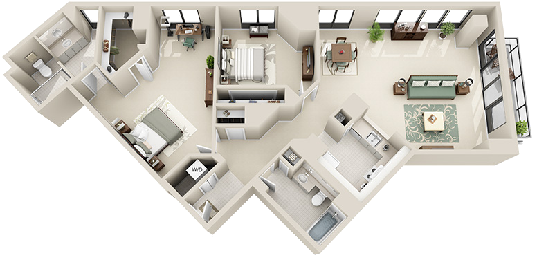 Detroit High Rise Apartments | Riverfront Towers | Amenities